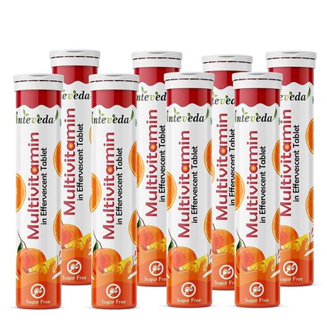 Inteveda Multivitamin Effervescent Tablets For Women And Men With