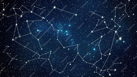 Constellation In The Night Sky With Stars And Milky Way Galaxy