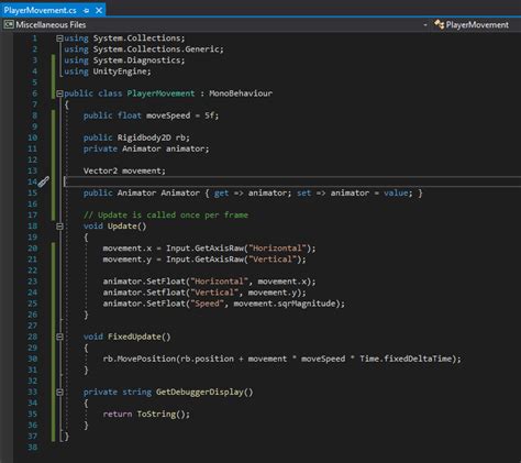 Im Trying To Learn How To Code Movement Using A Tutorial Online But