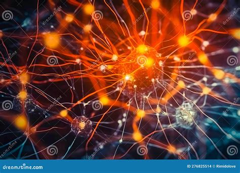 An Image Of Neurons Involved In Language Processing Such As Those In