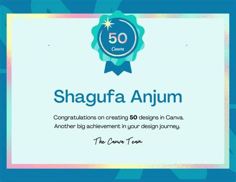 Shagufa Anjum On Linkedin Canva Design Milestone Graphicdesign Achievement