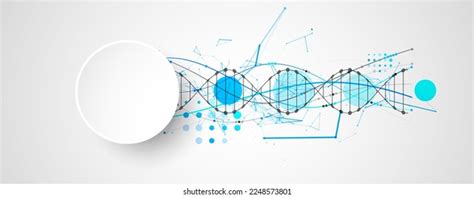Abstract Dna Background Plexus Effect Scientific Stock Vector Royalty