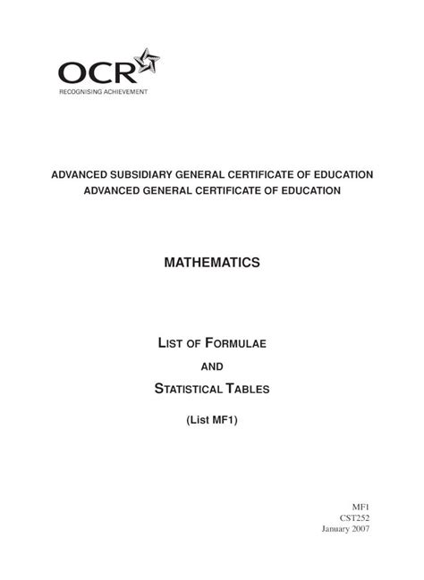 Pdf Ocr Formula Booklet Dokumen Tips