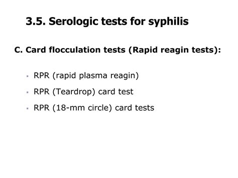 Syphilis Serology Serological Test For Medical Laboratoryppt