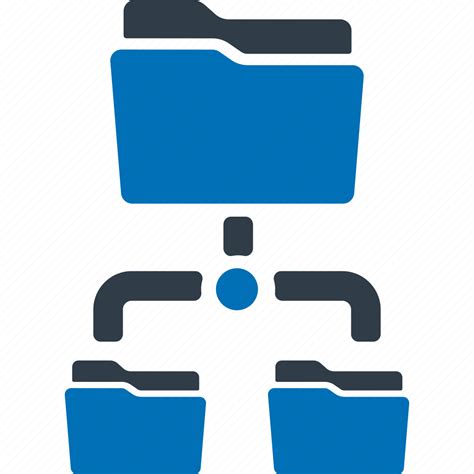 Subfolder Folders Network Structure Network Folder Structure Subfolders Hierarchy Icon