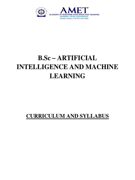 Bsc Ai Ml Pdf