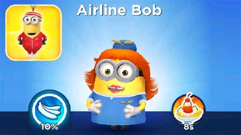 Despicable Me Minion Rush Airline Bob Rise Of Gru Costume Gameplay