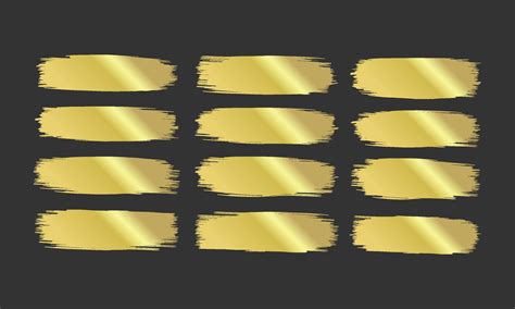 Elegant Gold Brushstroke Banner Set 49071420 Vector Art At Vecteezy