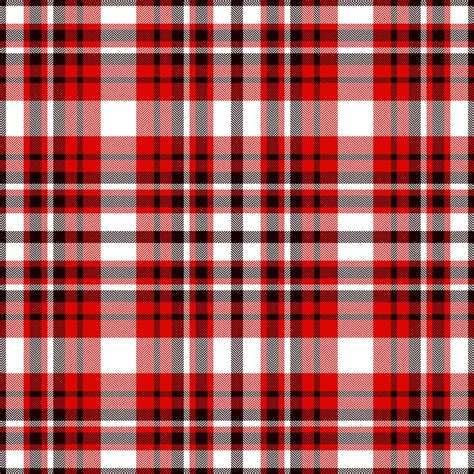 Plaid Seamless Pattern In Red Check Fabric Texture Vector Textile Print Vector Art