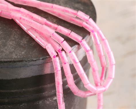 Rose Quartz Tiny Tube 4x2mm