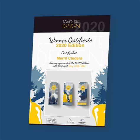 Digital Winner Certificate 2020 Favourite Design Award The Best