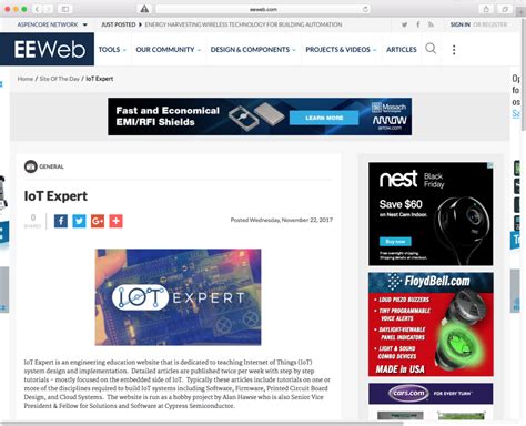 Eeweb Iot Expert Site Of The Day Iot Expert