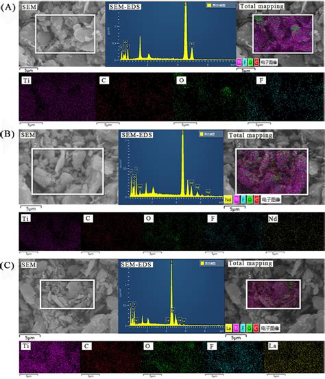 Sem Eds Results Of A Ti3c2tx B Ti3c2tx Reacted With Nd Iii And C Download Scientific Diagram