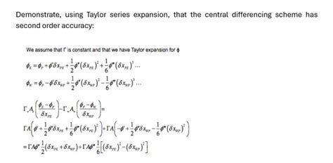 Solved Demonstrate Using Taylor Series Expansion That The