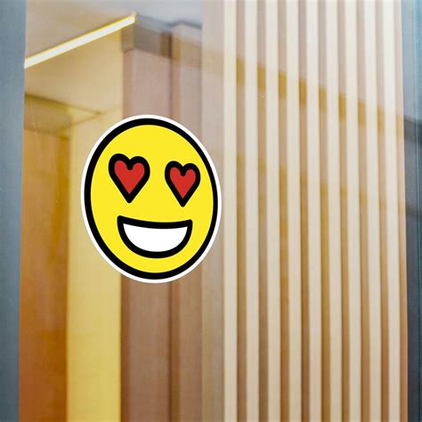 Heart Eyes Emoji Kiss Cut Vinyl Decal Sticker Scratch Uv Water