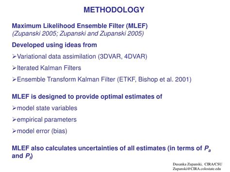 Ppt Information Content In Ensemble Data Assimilation Powerpoint