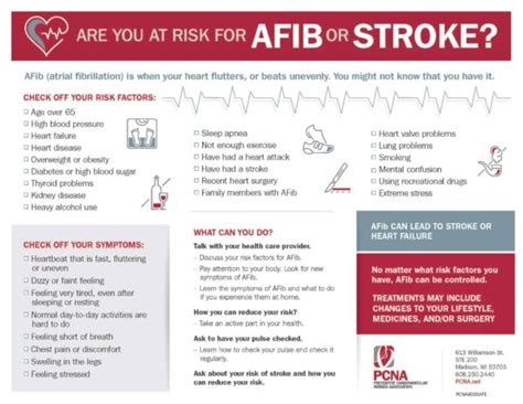 Afib And Stroke Infographic Pcna
