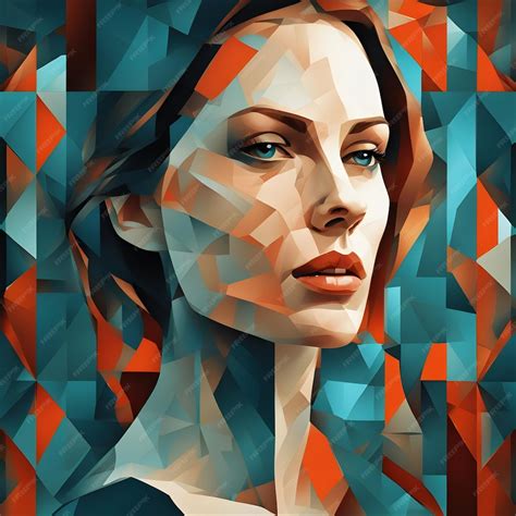 Premium Photo A Portrait Of A Beautiful Woman In A Pixelized Style