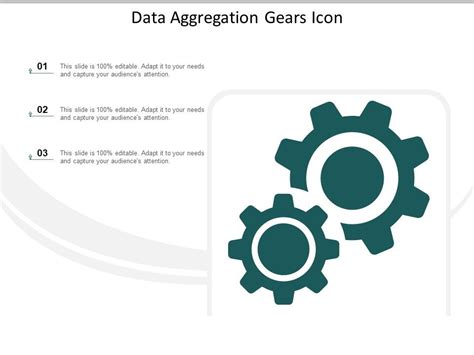 Data Aggregation Gears Icon Ppt Powerpoint Presentation Gallery
