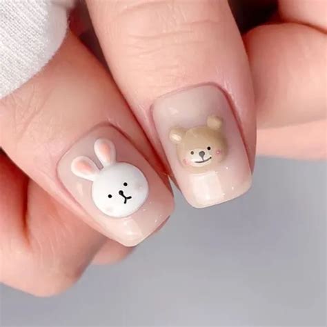 چند تا مدل ناخن کیوت خرگوشی 🐰🐰 عکس ویسگون