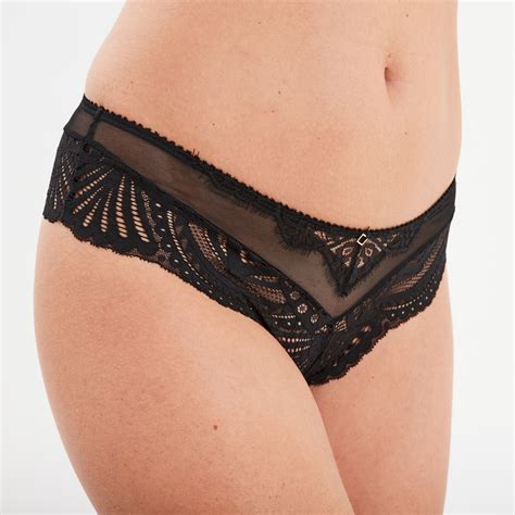 Shorty En Dentelle Noir Femme La Halle