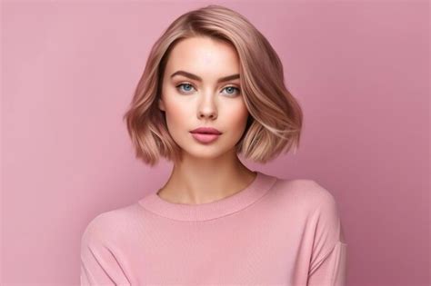 Premium Photo Attractive Woman Model Isolated On Solid Background