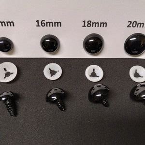 Premium Black Safety Eyes 5 Pair Bag Easy To Use 7 Sizes Available