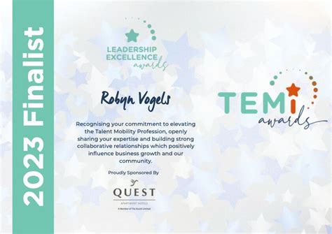 Were So Thrilled To Say A Big Congratulations To Our Founder Robyn Vogels For Being One Of The