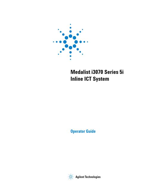 Medalist I3070 Series 5i Inline Ict System Operator Guide Pdf Computing