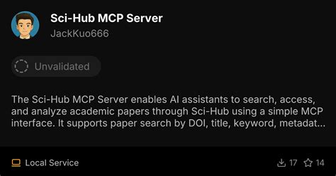 Sci Hub Mcp 服务器 Mcp Servers · Lobehub