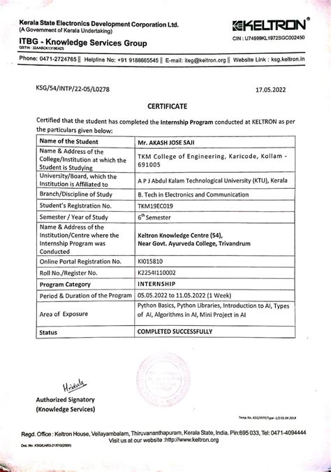 Akash Jose Saji On Linkedin Ai Internship Internship2022