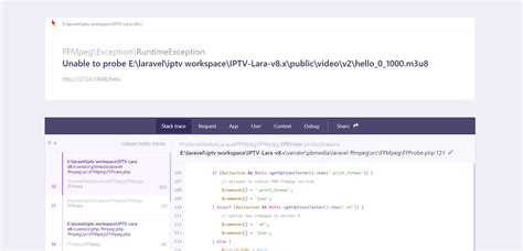 unable to probe localaddress file m3u8 · issue 276 · protonemedia laravel ffmpeg · github