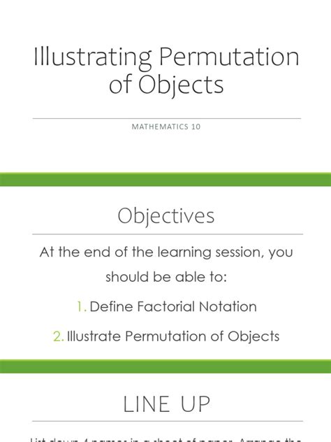 Illustrating Permutation Of Objects Pdf