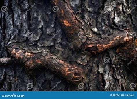 A Tree With A Dark Brown Bark Stock Illustration Illustration Of Cliff Brown