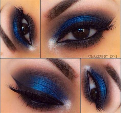 Royal Blue Smokey Eye Makeup