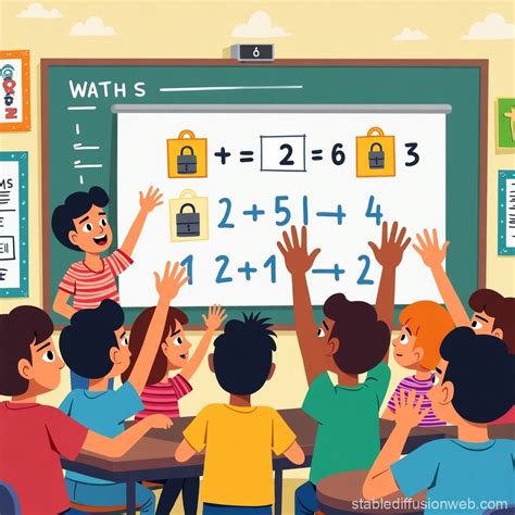 Math Classroom With Interactive Elements Stable Diffusion Online
