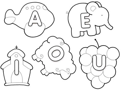 Vogais para Colorir e Imprimir Muito Fácil Aprender a Desenhar