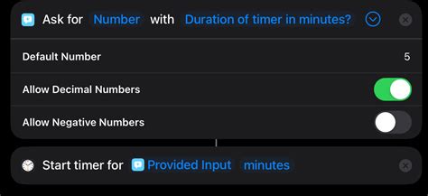 Ios How To Create A Shortcut For A Timer With Different Value And