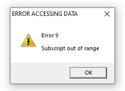 Error Subscript Out Of Range When Trying To Add Edit Payroll Data CFS Tax Software Inc