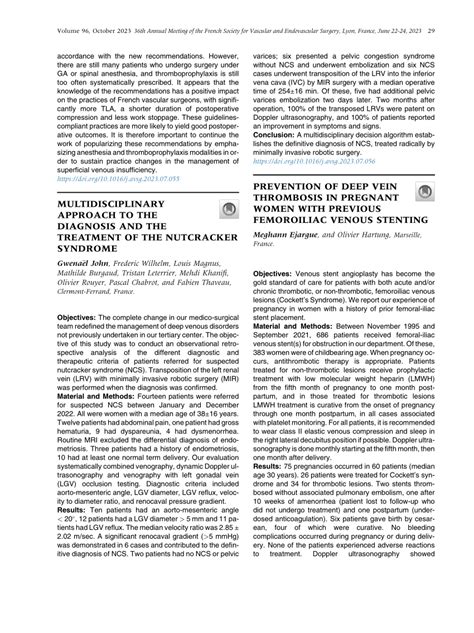 Nutcracker Syndrome Management Guidelines At Dora Self Blog