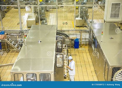 Aseptic Workshop Pharmaceutical Packaging Assembly Line Editorial Image