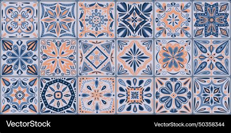 Patchwork Tile Portuguese Seamless Pattern Vector Image