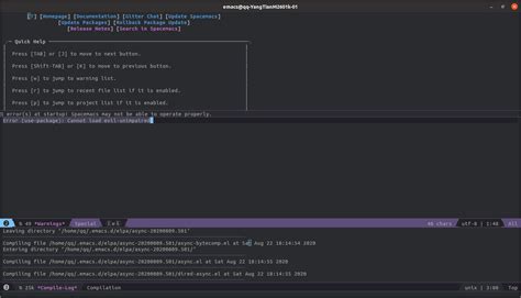 Ubuntu Spacemacs Error Use Package Cannot Load Evil Unimpaired Spacemacs