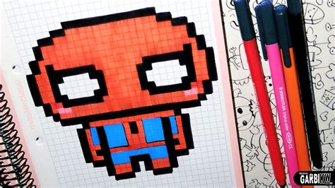 Easy Pixel Art Grid Spider Man Perler Bead Door Hangers Hama Beads