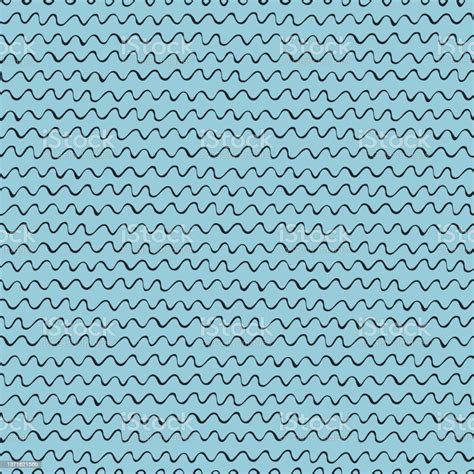 파란색 배경에 손으로 그린 물결 모양의 선이있는 매끄러운 패턴 굽이치는 풍경에 대한 스톡 벡터 아트 및 기타 이미지 굽이치는 풍경 그리기 기하 도형 Istock