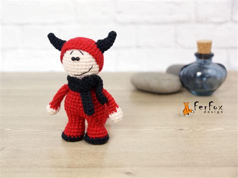 Miniature Halloween Devil Doll Tiny Devil Figurine Cute Etsy