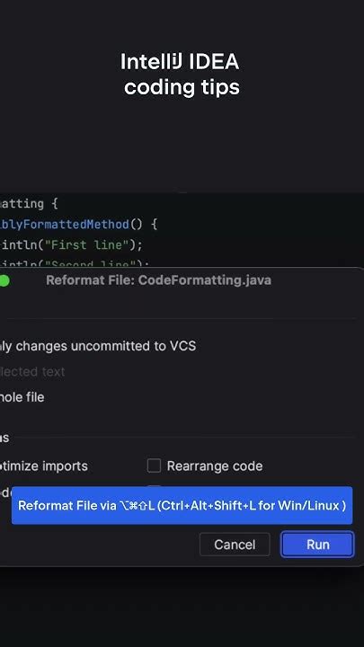 intellij idea coding tips reformat youtube