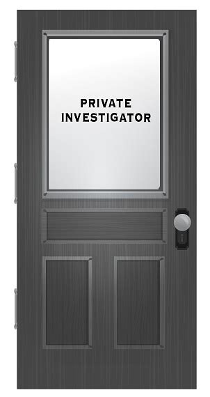 텍스트가있는 영화 느와르 스타일의 형사 또는 개인 수사관 사무실 문 문에 대한 스톡 벡터 아트 및 기타 이미지 문 사무실