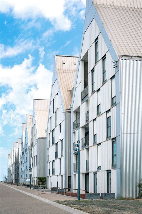 Modern Architecture With Triangular Roofs Stock Illustration