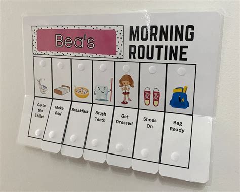 Personalised Visual Routine Chart Morning Evening Sen Asd Learning Routine Etsy